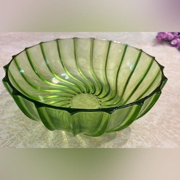 Federal Glass Rhythm | Dining | Vtg 966 Federal Glass Co Rhythm Green 9 ...